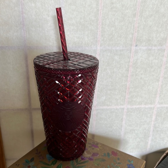 Starbucks | Kitchen | Starbucks Studded Tumbler Ruby Red 6 Oz 222 ...